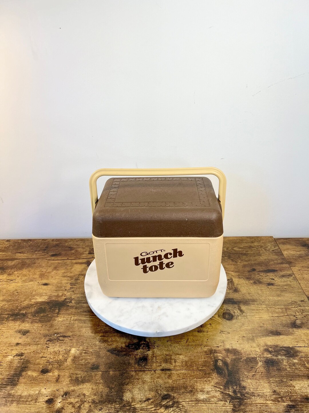 Vintage Gott lunch Tote Brown Plastic Personal Cooler Retro Kitchenalia ...