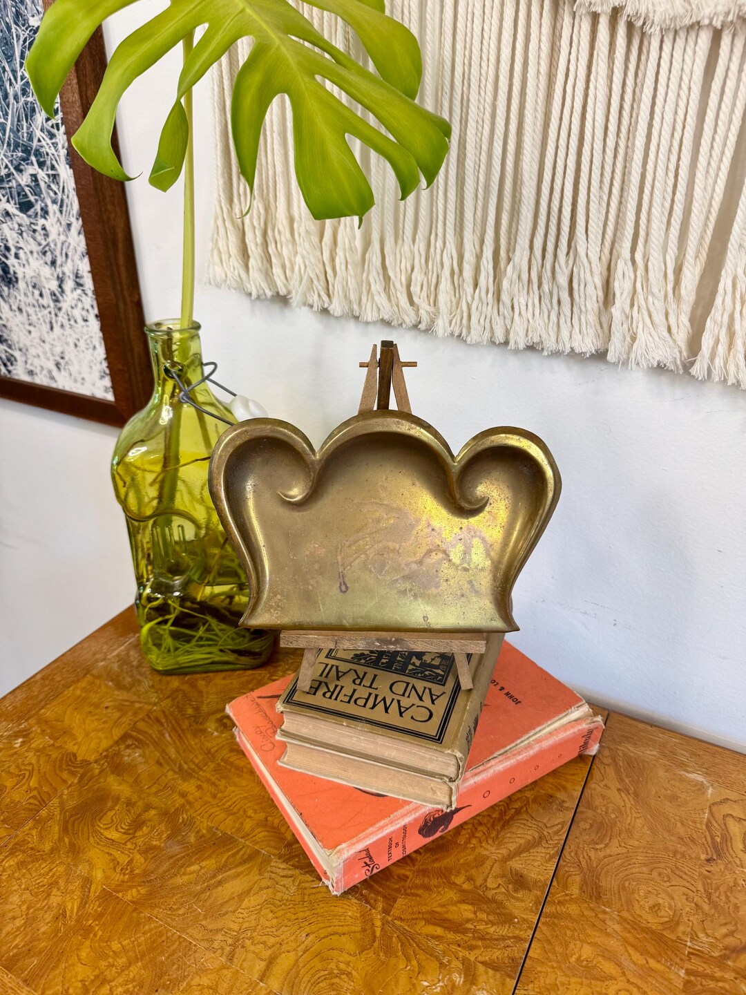 Vintage Brass Handheld Crumb Catcher Tray; Retro Kitchenalia; Gift for ...