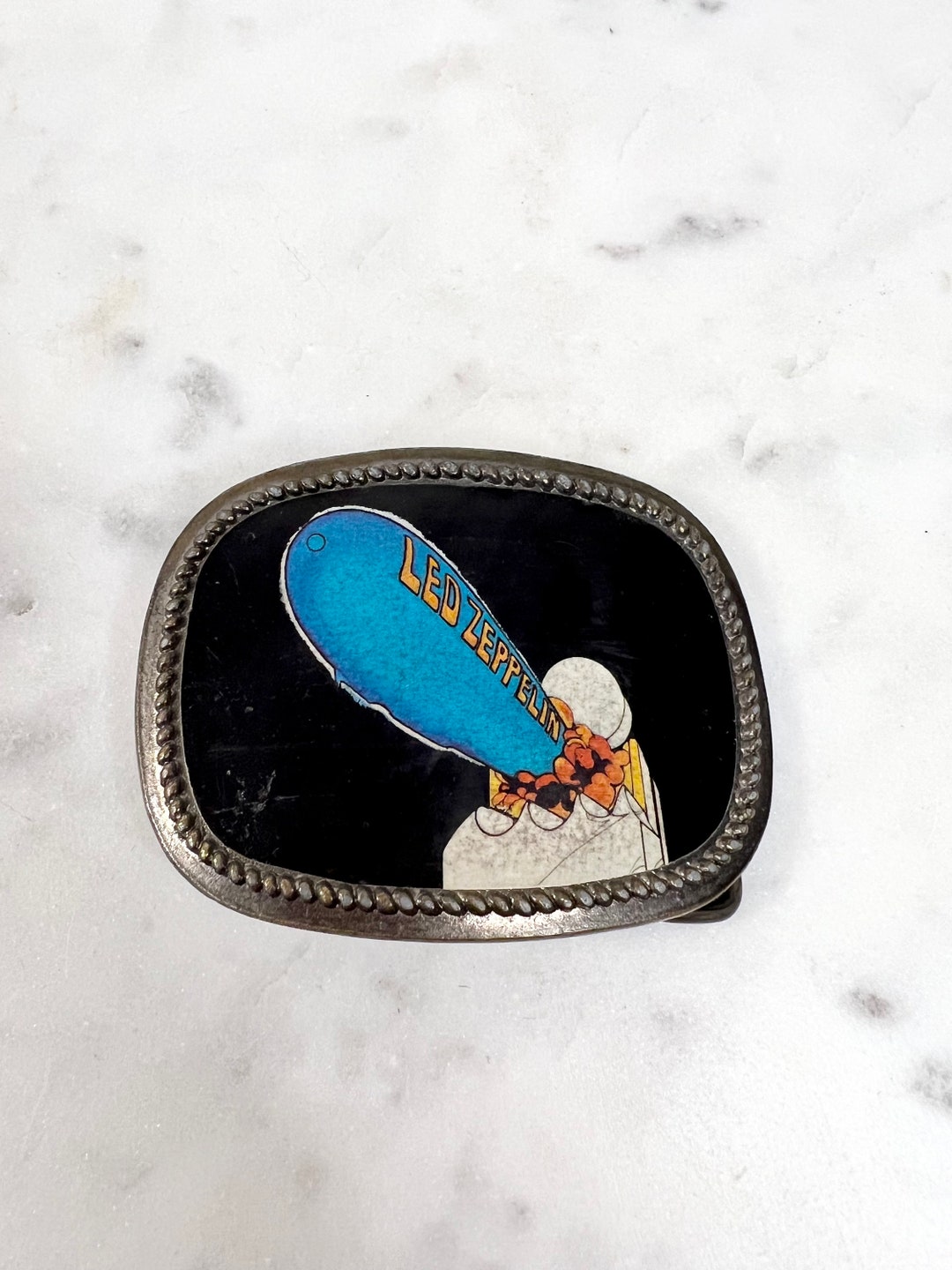 Vintage 1970's Midwestern Led Zeppelin Belt Buckle Collectible Belt ...