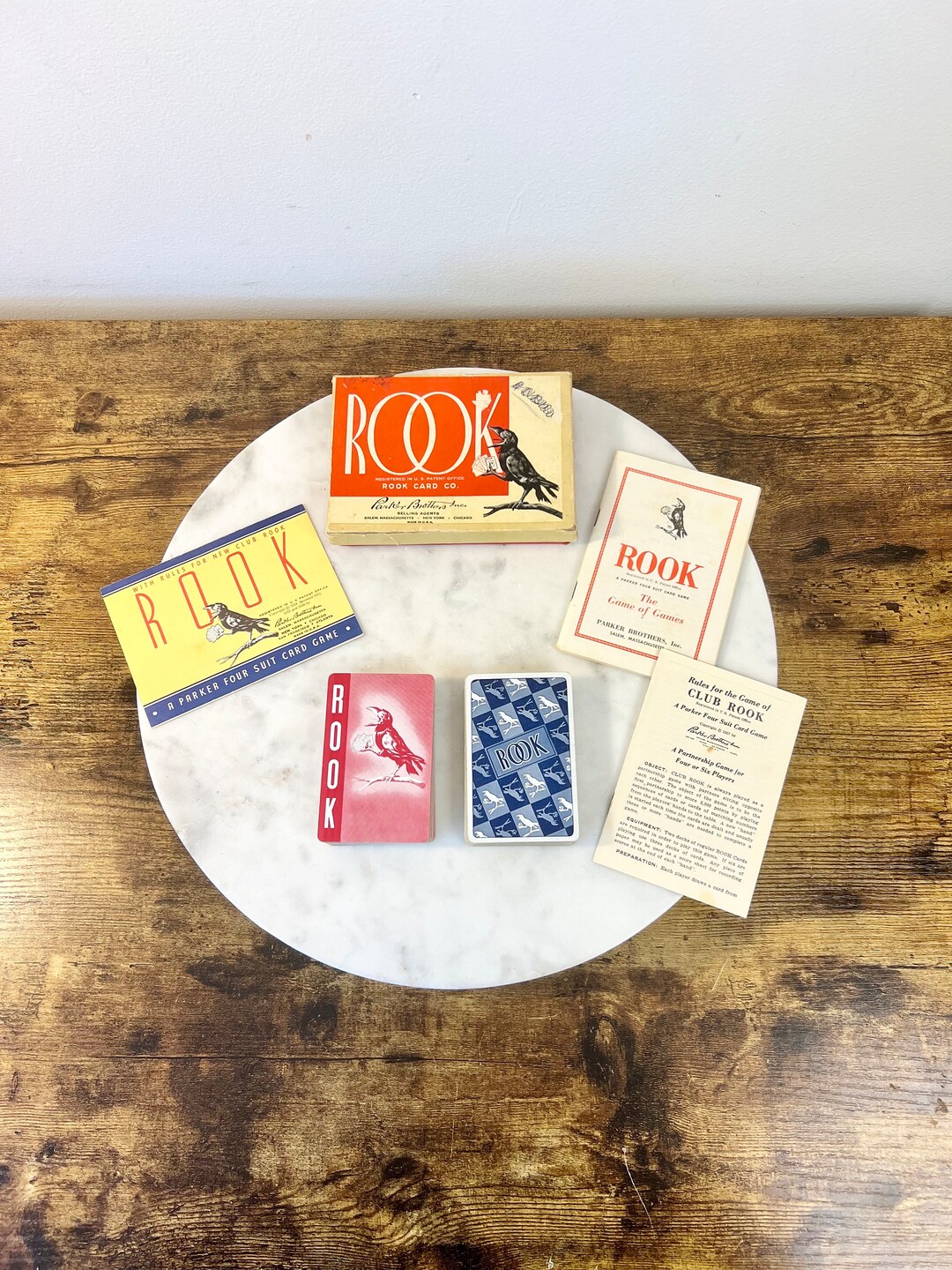 Vintage 1957 rook Card Game by Parker Brothers Retro Card Games Mid ...