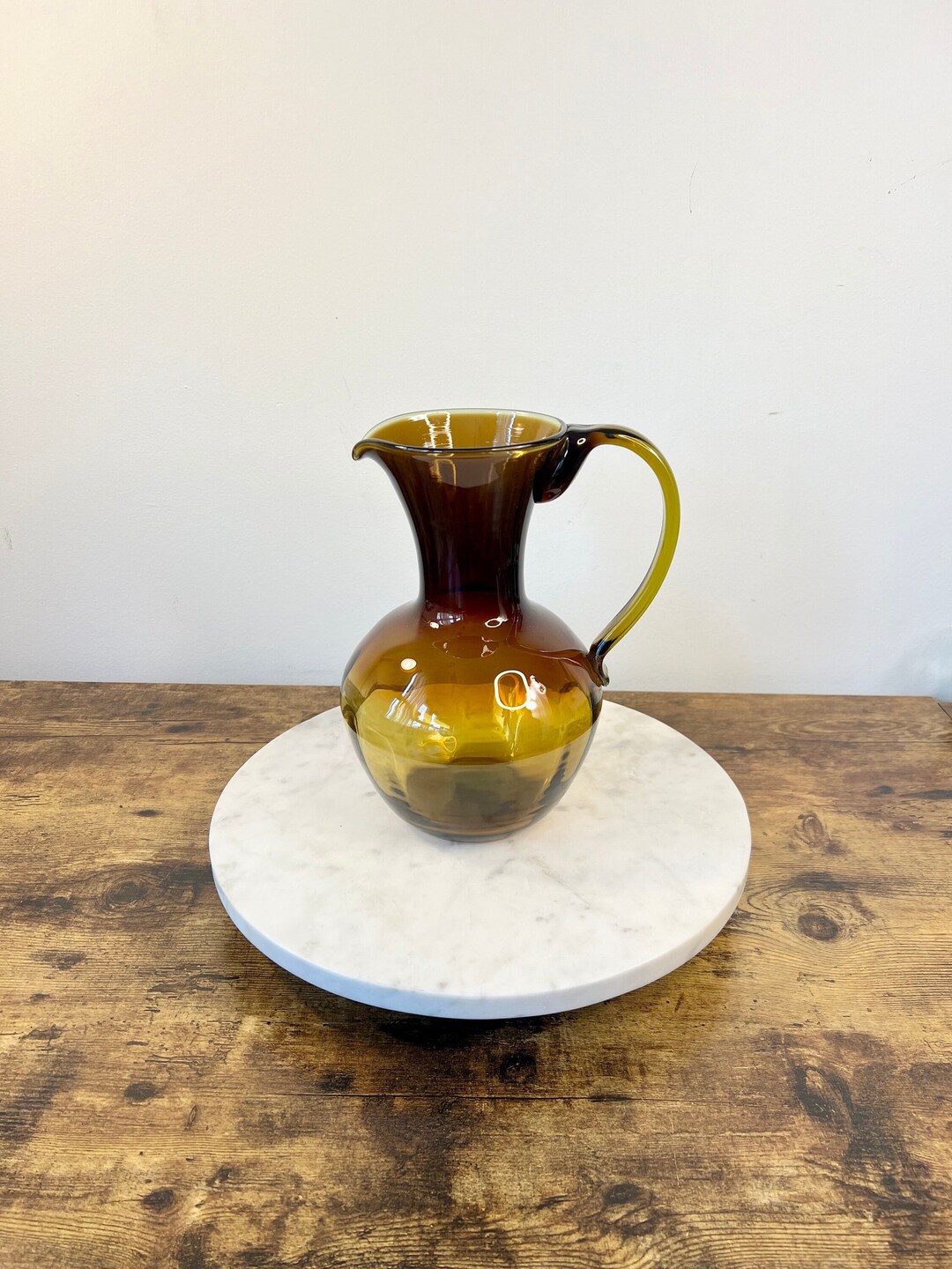 Vintage Wayne Husted for Bischoff 10 Kingstown burnt Honey Blown Glass ...
