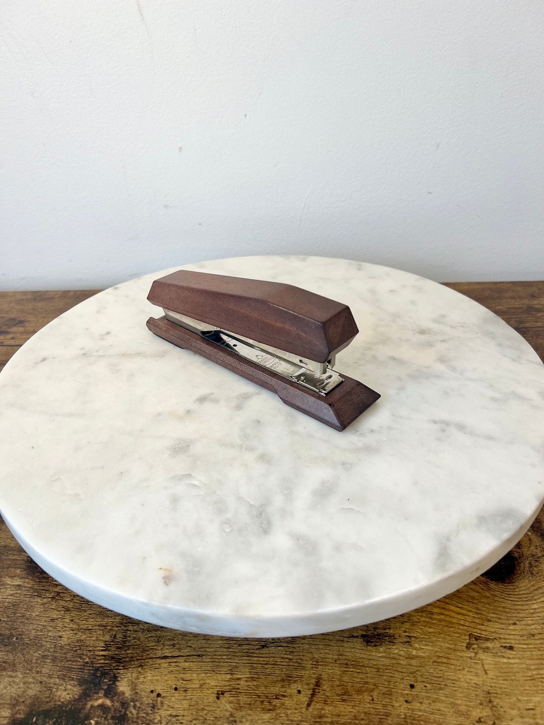 Vintage Faber-castell Brown Faux Wood Mid Century Modern Stapler Retro ...