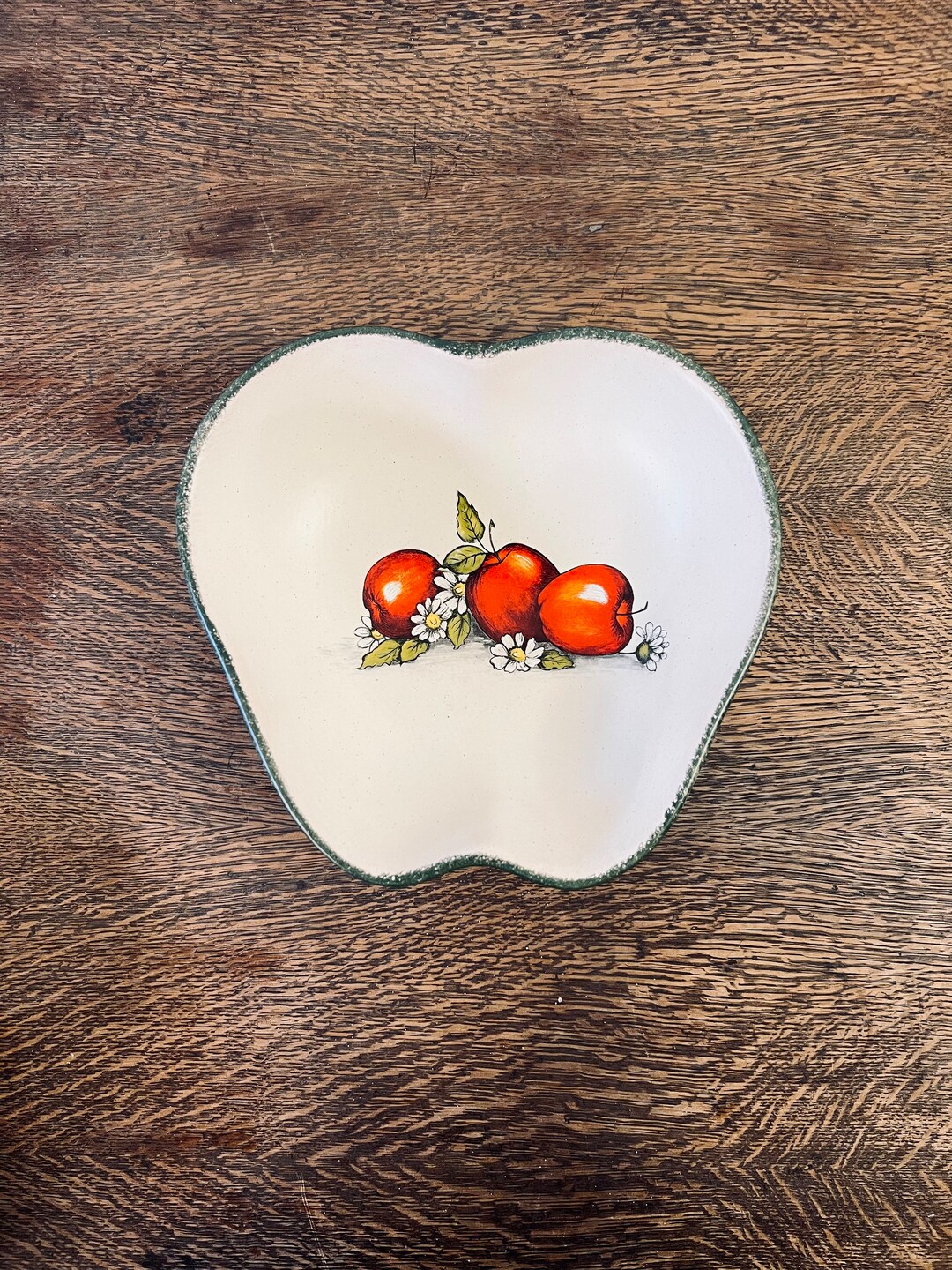 Vintage Shakers'n Thangs Painted Ceramic Apple Bowl Retro Kitchenalia ...