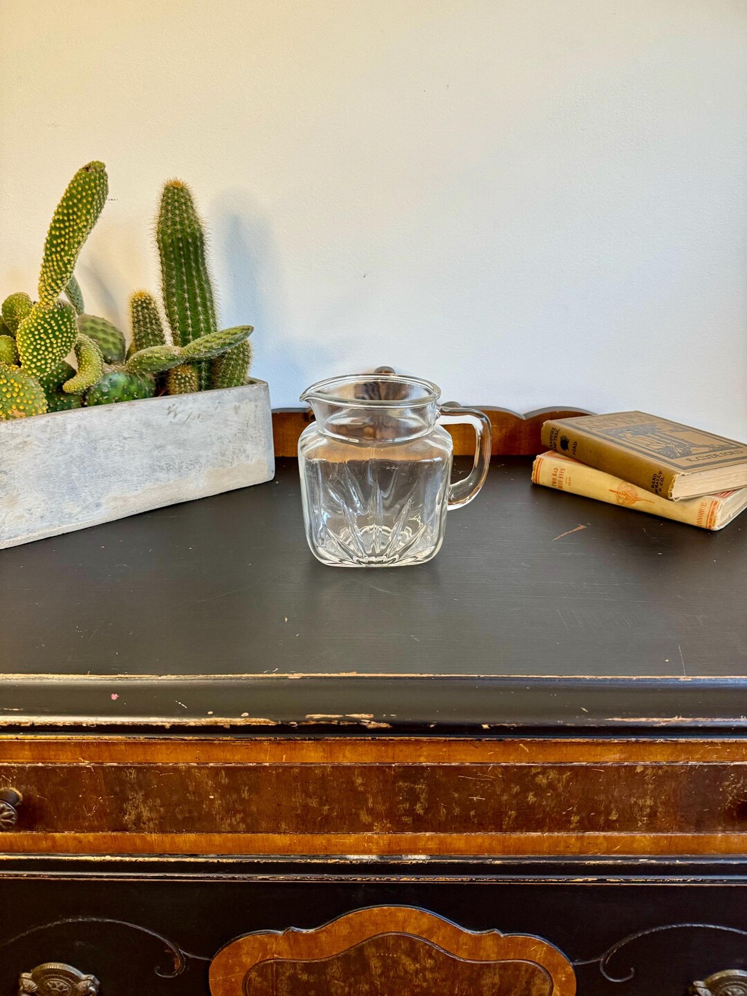 Vintage Federal Glass "star Clear" 36 Oz Pitcher; Retro Kitchenalia ...