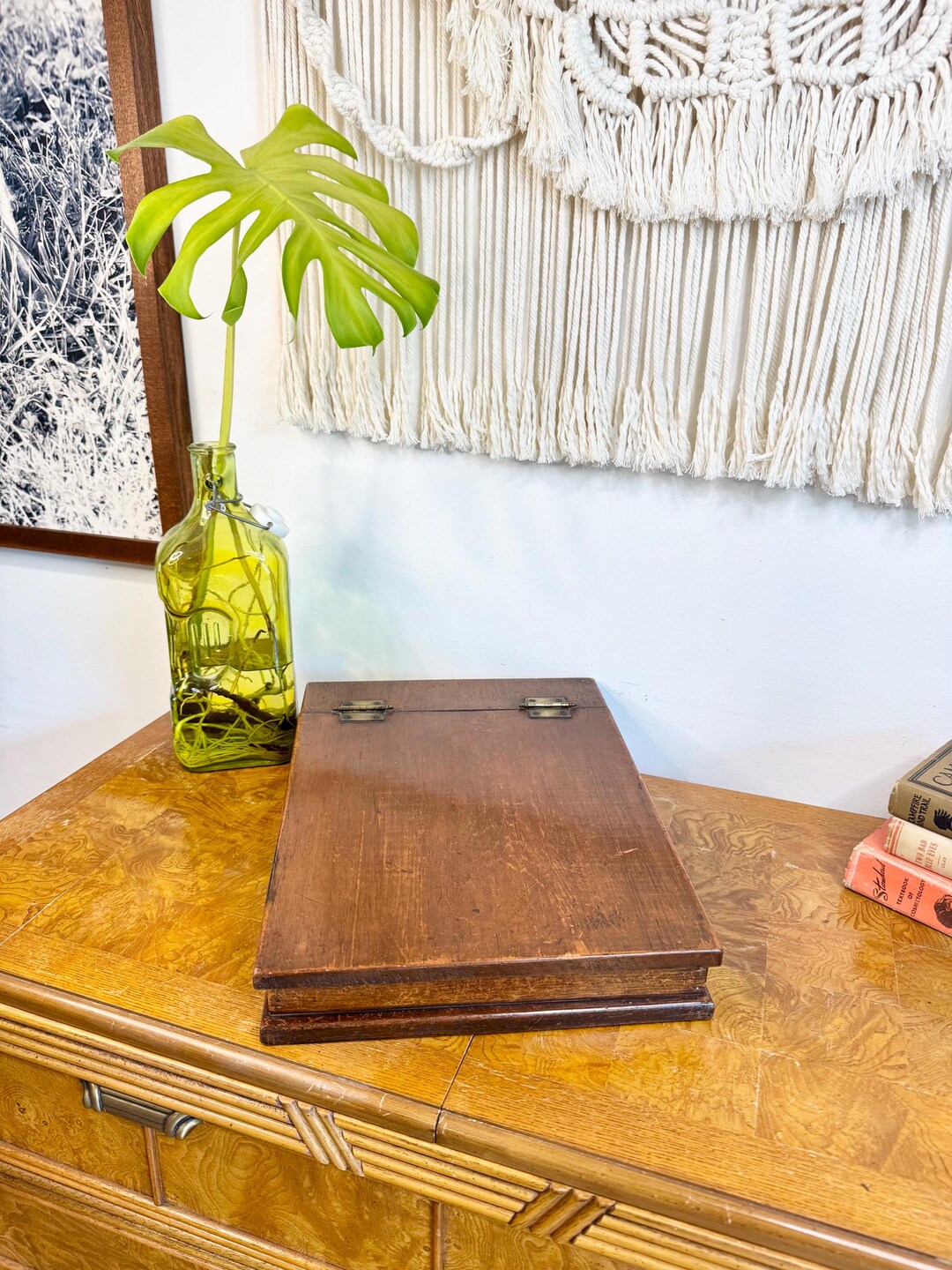 Vintage 1960's Handmade Wooden Lap Writing Desk W/ Storage; Retro ...
