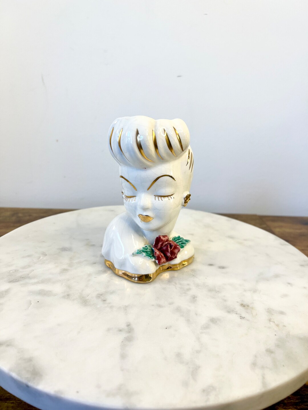 Vintage 1950's Lewis Weil Glamour Girl Ceramic Head Vase; CHIP; Retro ...