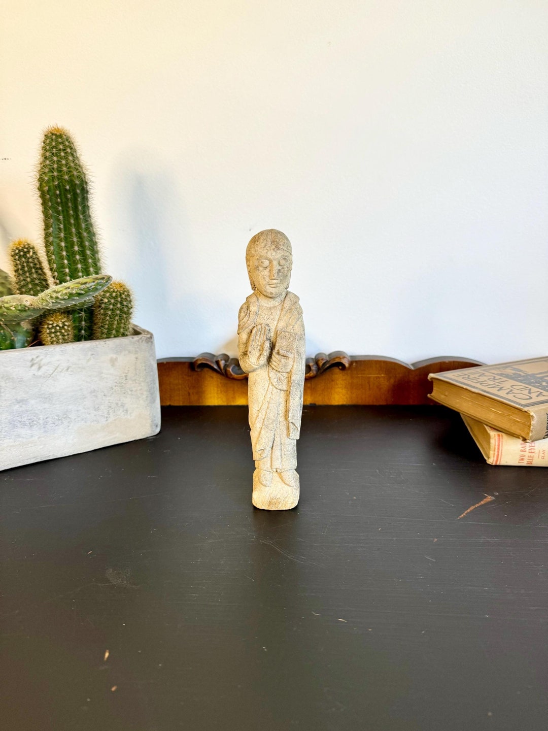 Antique Hand Carved Sandstone or Limestone Figurine of St. Paul ...