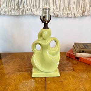 Vintage Mid Century Modern Light Green Ceramic Table Lamp; Retro ...