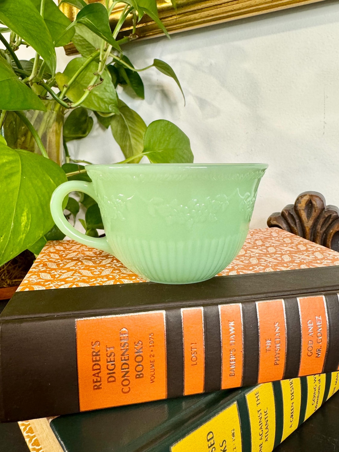 Vintage Fire-king "alice" Jadeite Glass Tea Cup; NO SAUCER; Retro ...