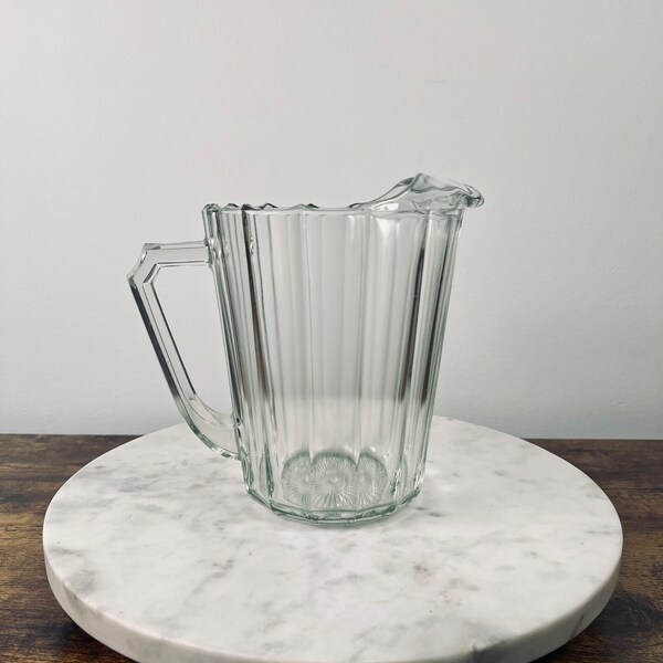 Clear Glass Pitcher - Etsy