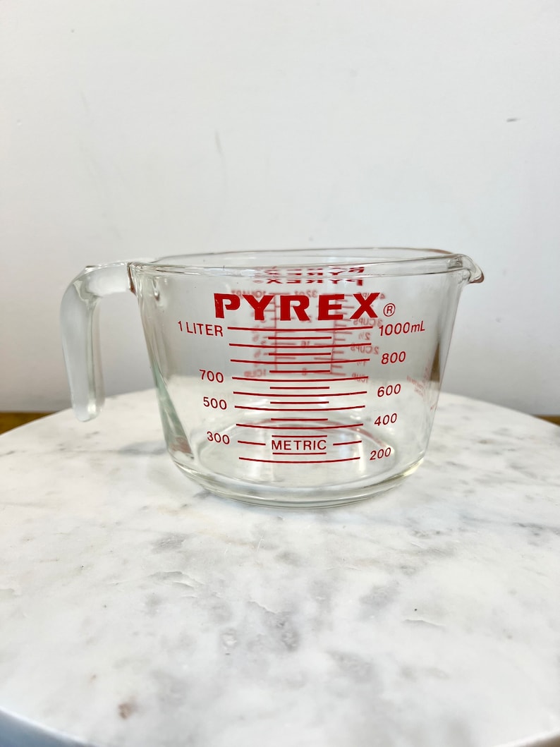 Vintage Pyrex 532 4 Cup Glass Measuring Pitcher Retro Kitchenalia Gift ...