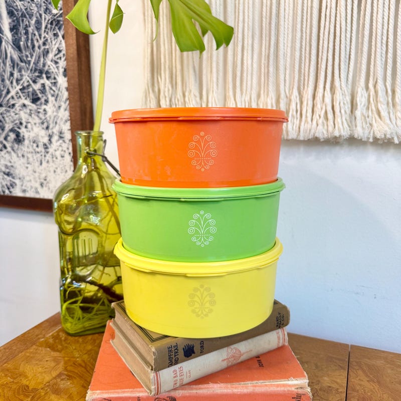 Vintage Tupperware Canisters - Etsy