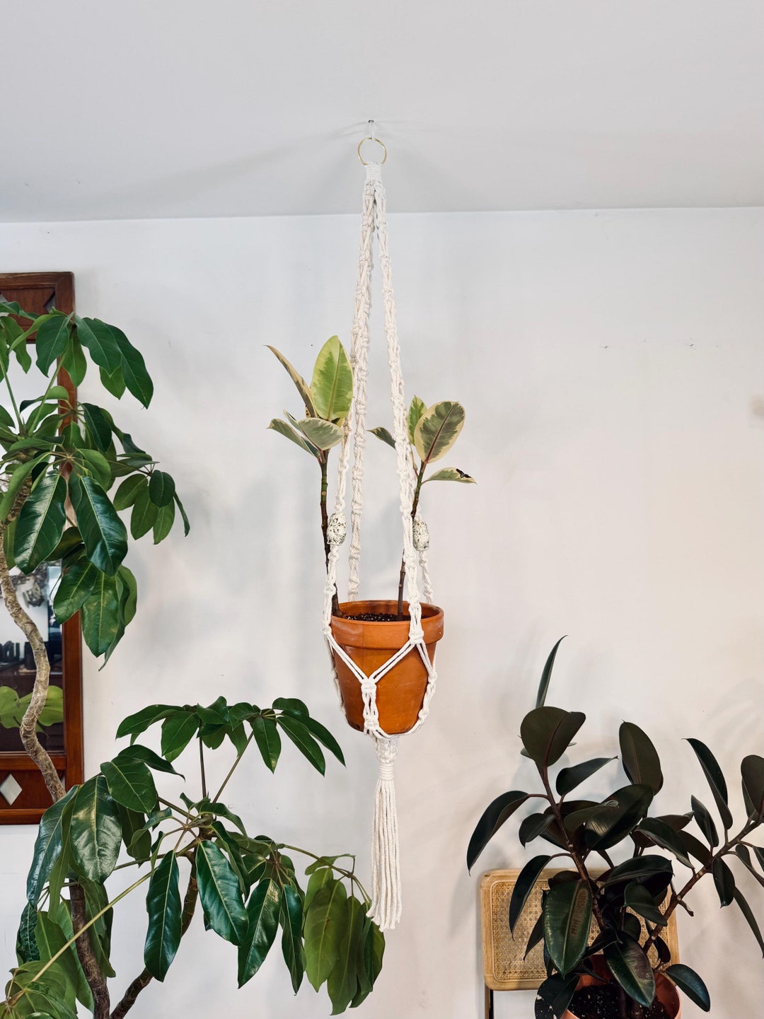 Handmade Large Macrame Plant Hanger; Macrame Decor; Boho Living Room ...