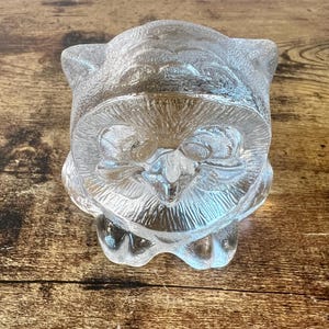 Vintage Mid Century Goebel Glass Owl Paperweight Retro Owl Figurine ...