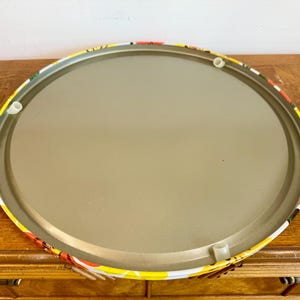 Vintage 1970's New Old Stock Quaker Metal Orange & Yellow Floral Side ...