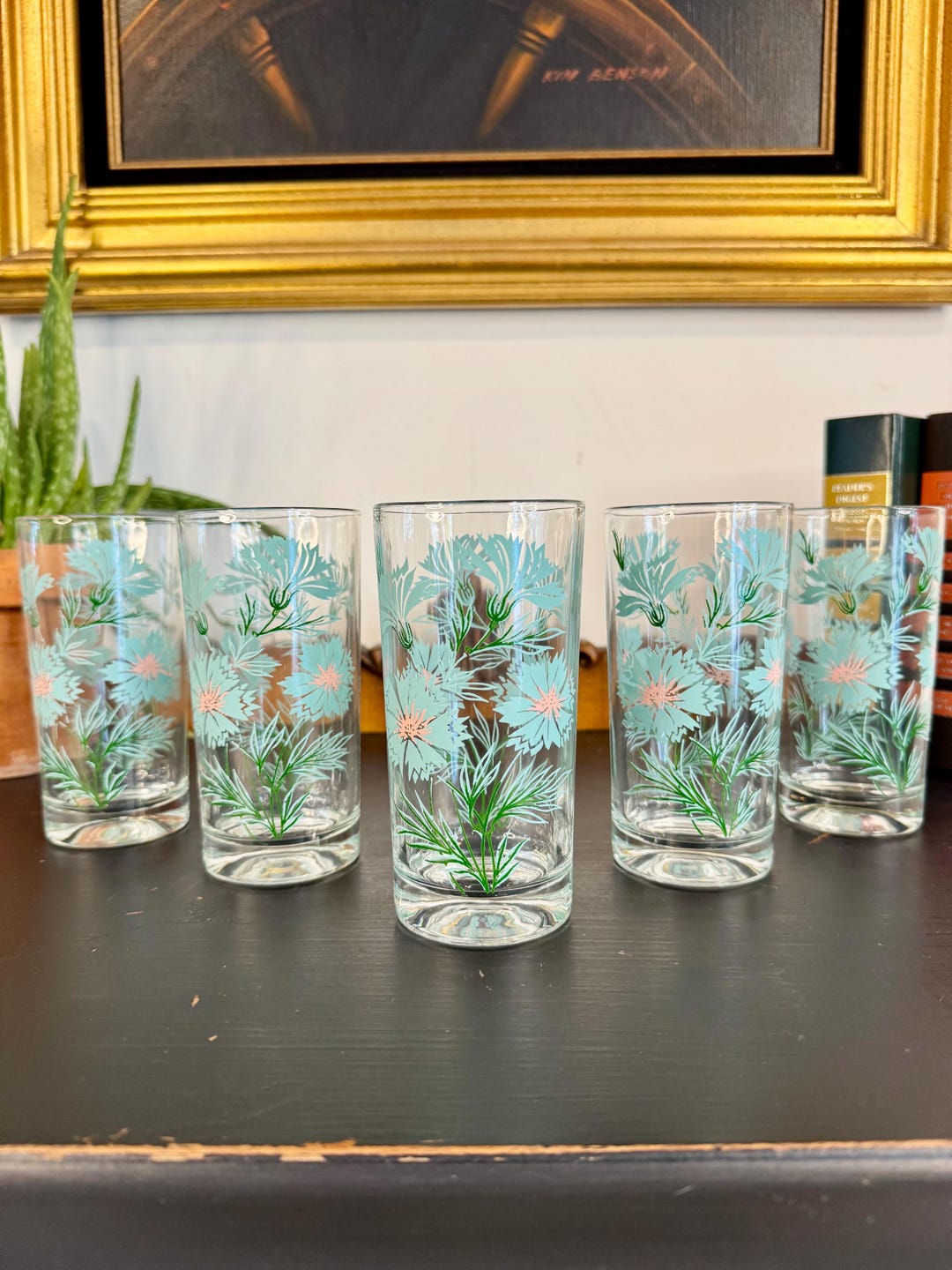 Vintage TAYLOR SMITH Mid Century 9 OZ Tumblers, Retro Kitchenalia, 5 ...