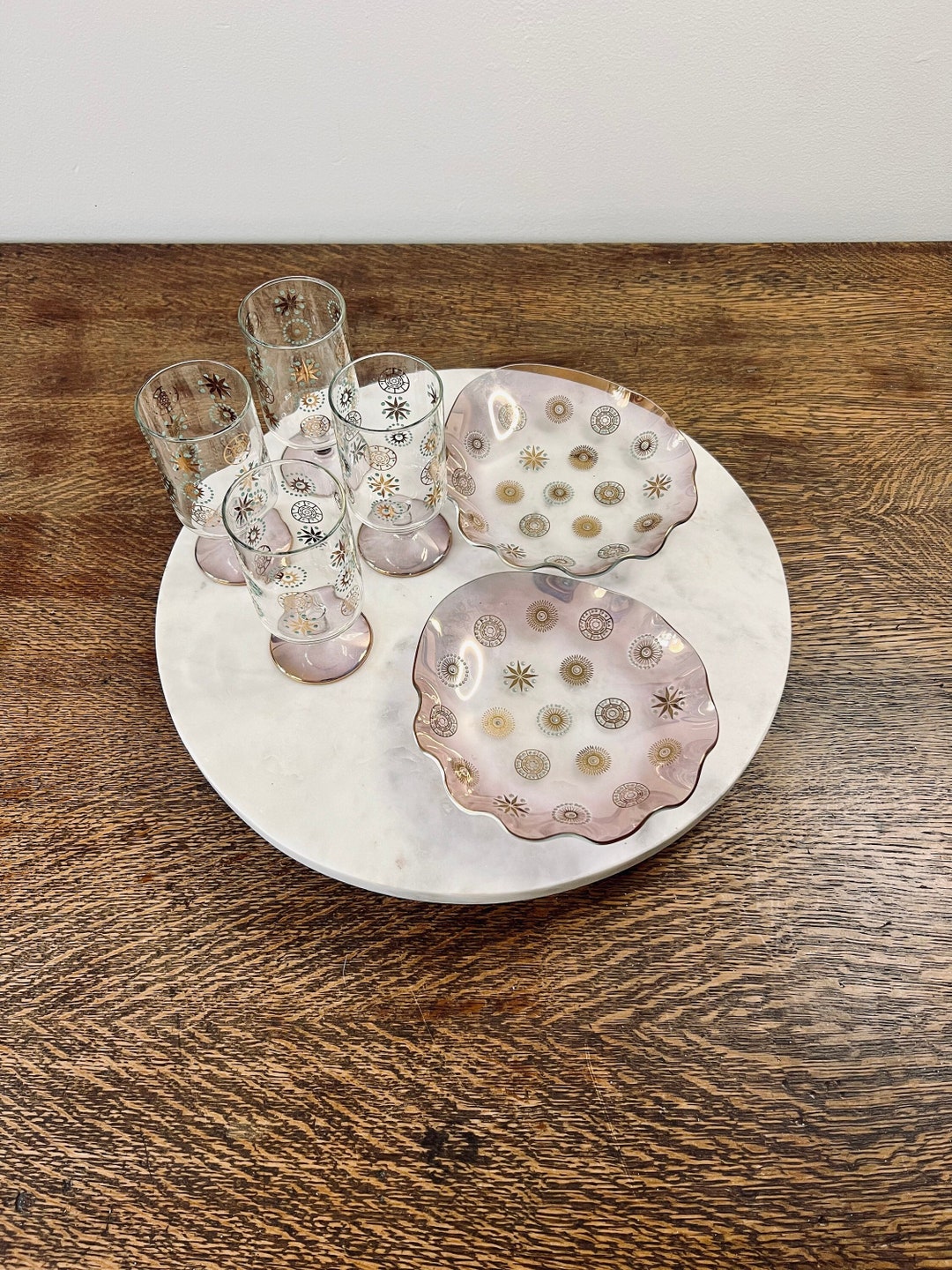 Vintage Sinclair Glass glama Ware Dish Set 6 Pieces Mid Century Modern ...