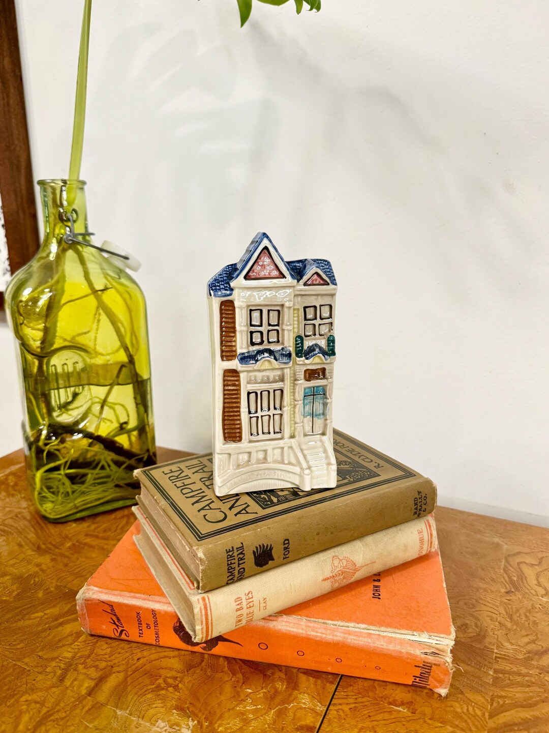 Vintage MCM Takahashi Ceramic Victorian House Wall Pocket Planter ...