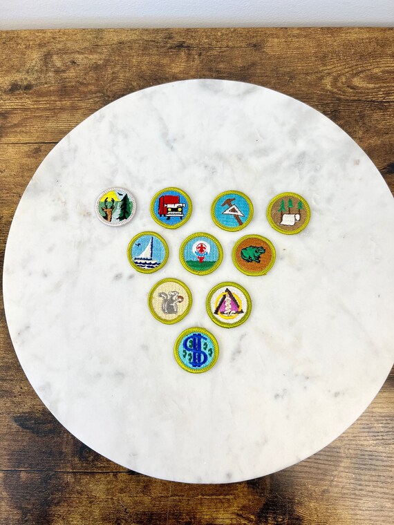 vintage retro badges 70s - Gem