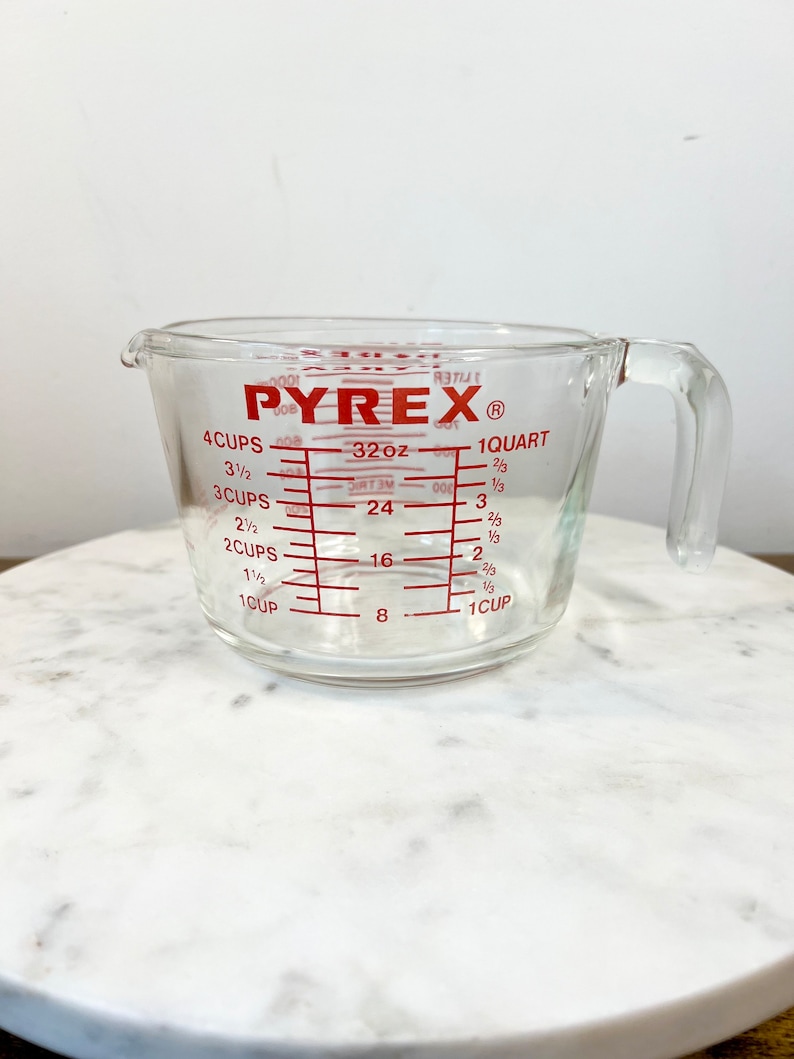 Vintage Pyrex 532 4 Cup Glass Measuring Pitcher Retro Kitchenalia Gift ...