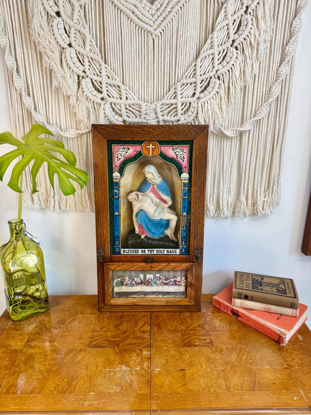 Antique Early 1900's Catholic Last Rites Viaticum Shadow Box; VINTAGE ...