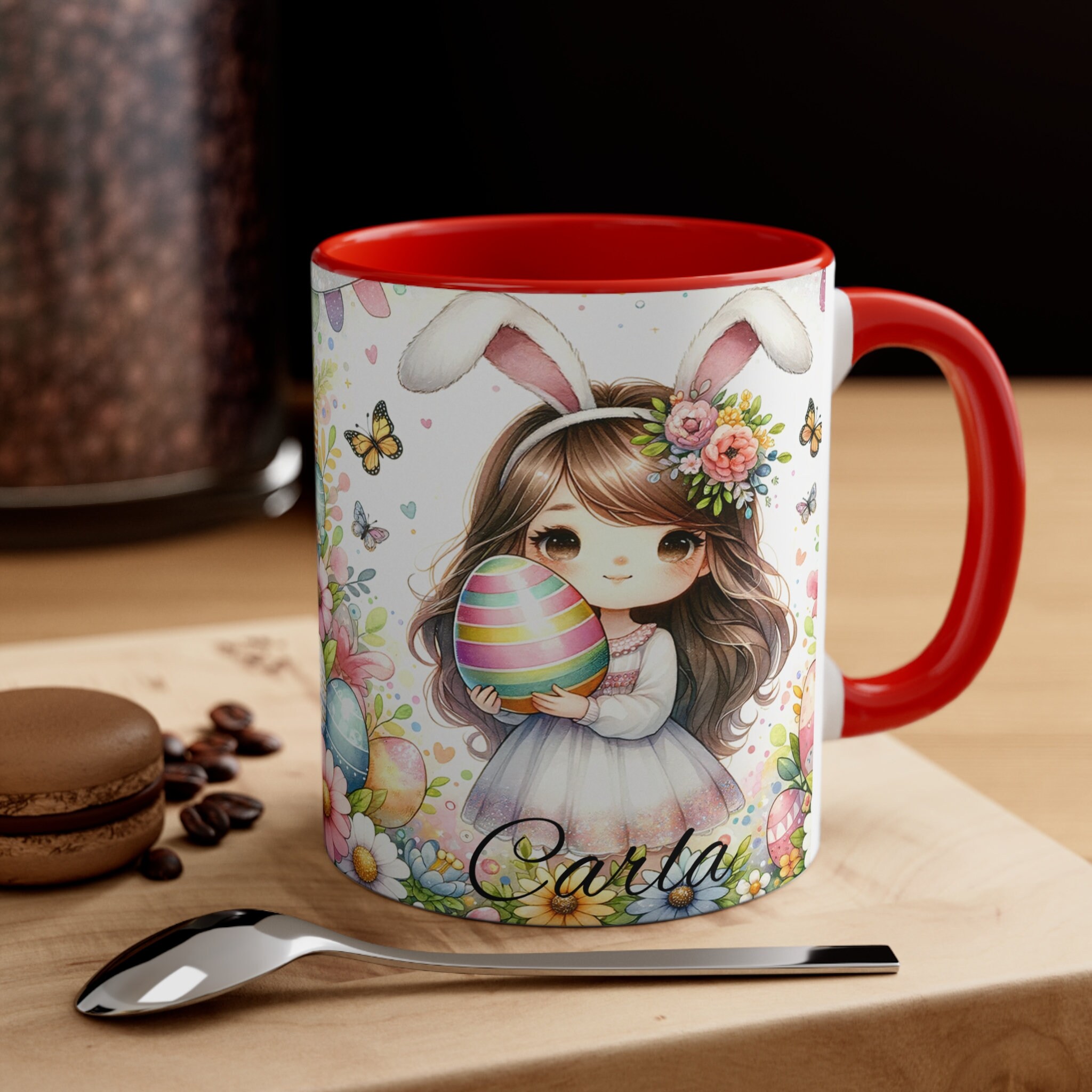 Easter, Mug With Girl Carla, Abigail Etc, Mug With Easter Bunnies, Mug ...