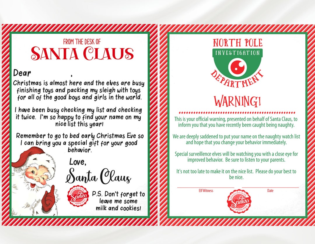 Santa Letters Printable Bundle - Etsy