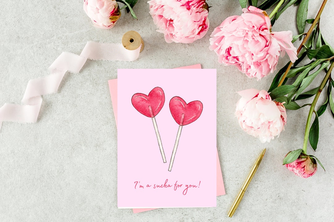 I'm a Sucka for You Valentines Day Card Sweet Funny Card for Valentines ...