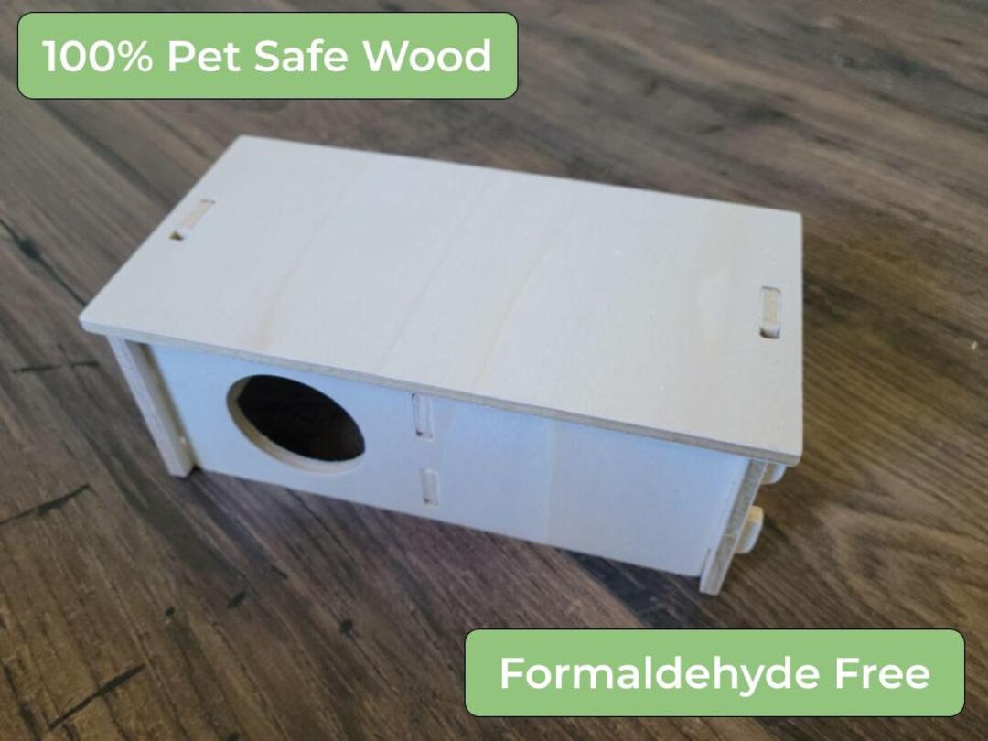 Dwarf Hamster Hideout Double Chamber House Pet Safe, Non-toxic, Slot ...