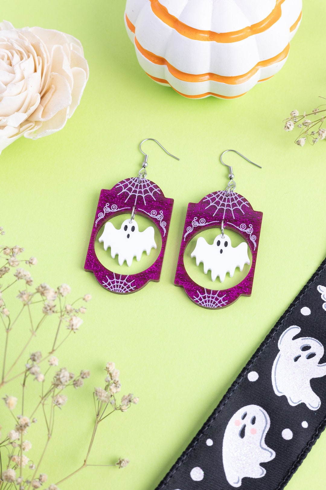 Bootiful Ghosts | Ghost Hanging in Luxe Frame - Etsy