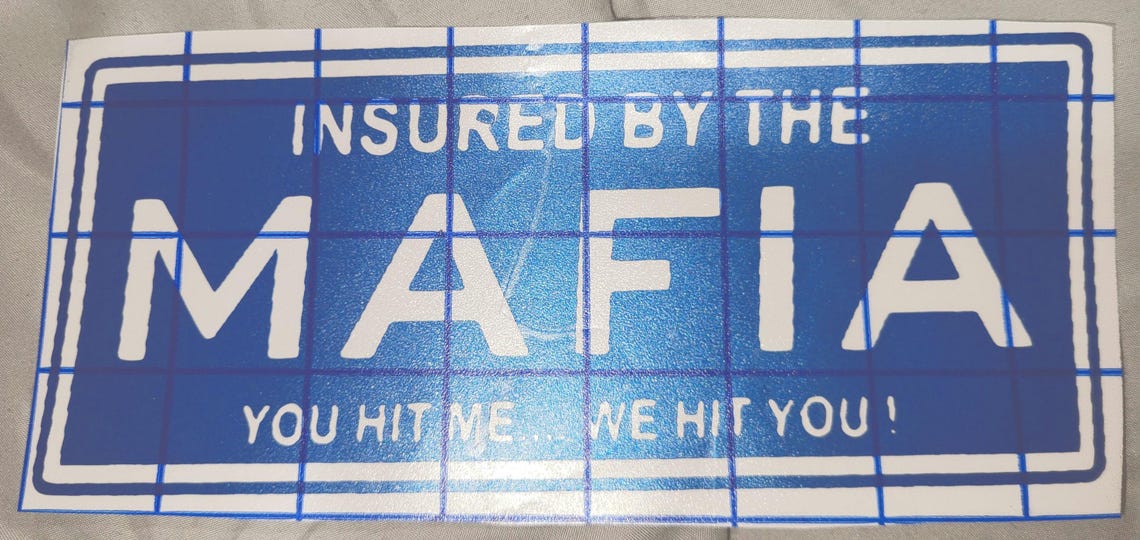 Protected by the Mafia Decal - Etsy