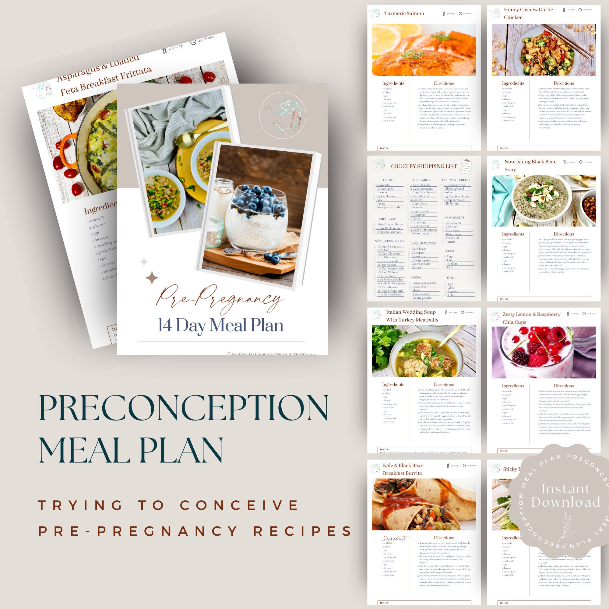 Trying to Get Pregnant Meal Plan TTC Trying to Conceive What to Eat to ...
