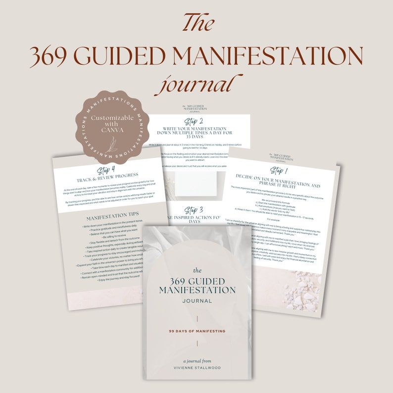 369 Method Manifesting Journal Manifestations Planner - Etsy