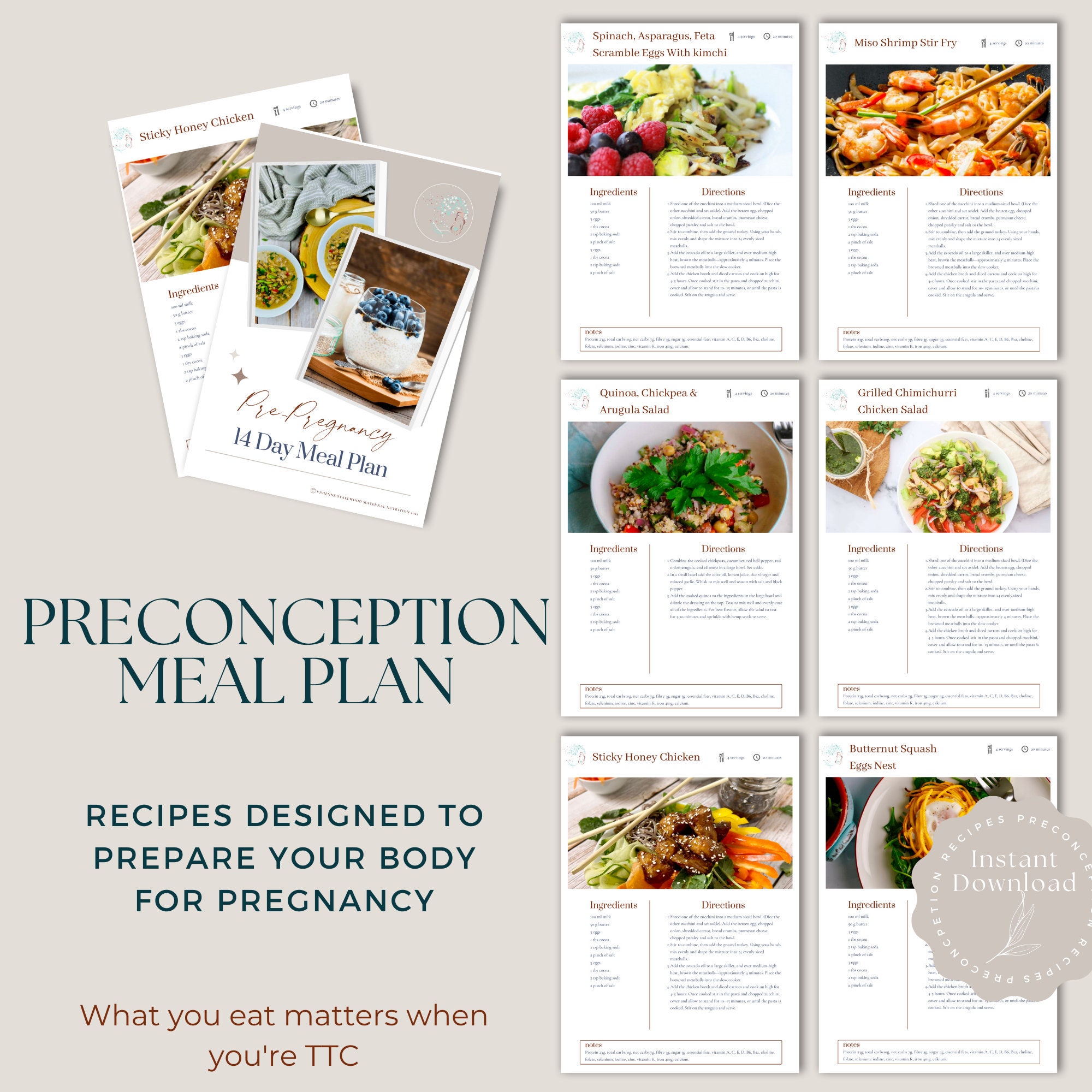 Trying to Get Pregnant Meal Plan TTC Trying to Conceive What to Eat to ...