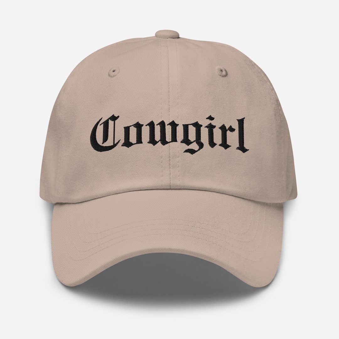 Cowgirl Embroidered Dad Hat | Black Thread | Western Cowgirl Baseball ...