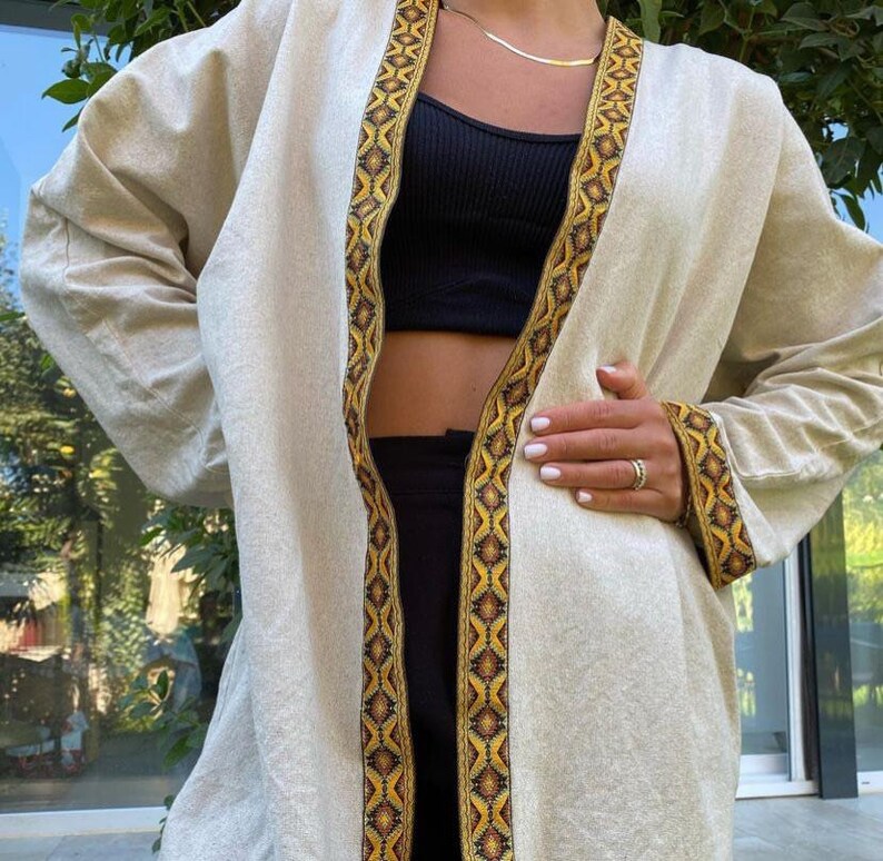 Linen Kimono, Linen Long Kimono, Long Linen Robe, Software Linen Lounge ...