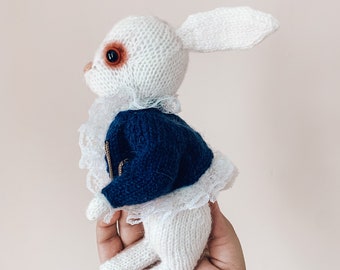 Knitting Pattern Toy White Rabbit Alice in Wonderland Lewis Carroll ...