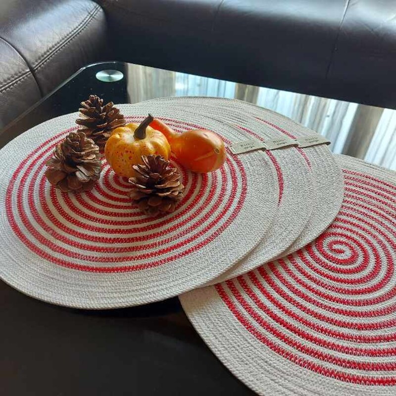 Round Red Placemats - Etsy