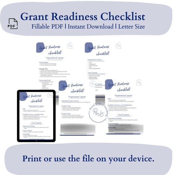 Grant Management Checklist Template - Etsy
