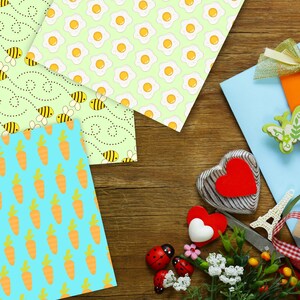 Spring Digital Paper, Printable Scrapbook Paper, Seamless Background ...