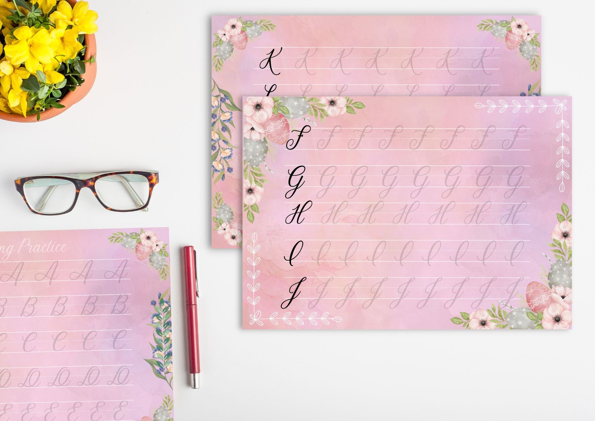 64 Hand Lettering Practice Lettering Workbook Calligraphy Practice ...