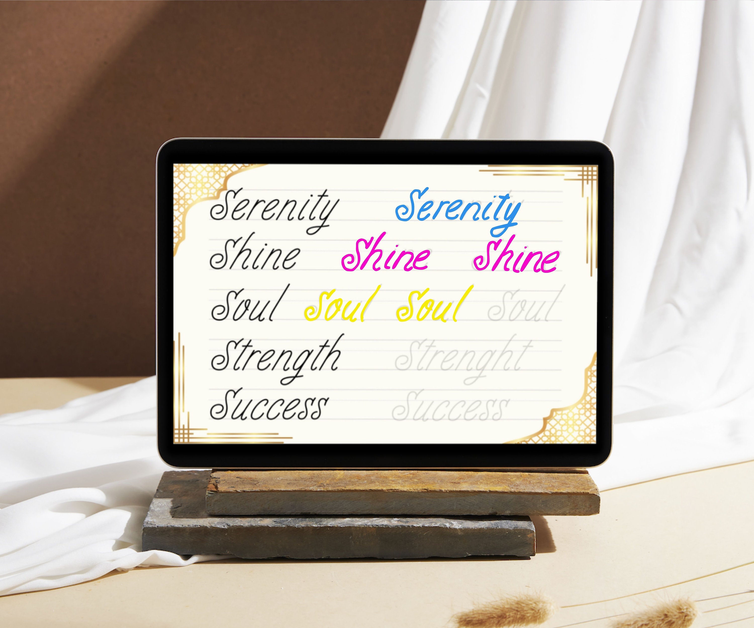 Hand Lettering Practice Set Handwriting Improvement - Etsy