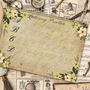 40 Hand Lettering Practice Hand Writing Workbook Calligraphy Practice ...