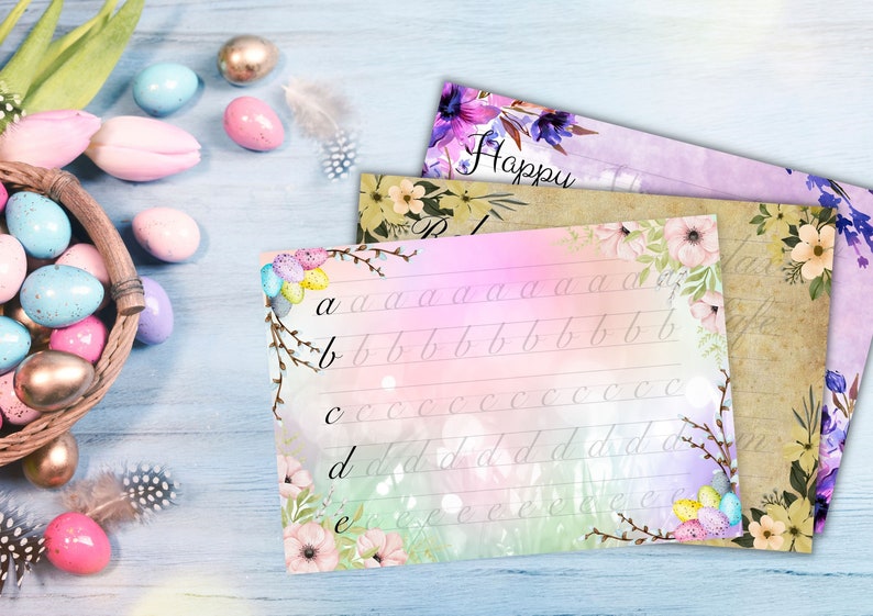 Big Set Hand Lettering Worksheets Calligraphy Practice Sheets - Etsy