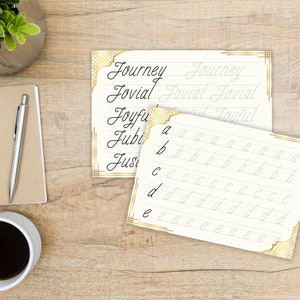 Hand Lettering Practice Set, Handwriting Improvement, Calligraphy ...