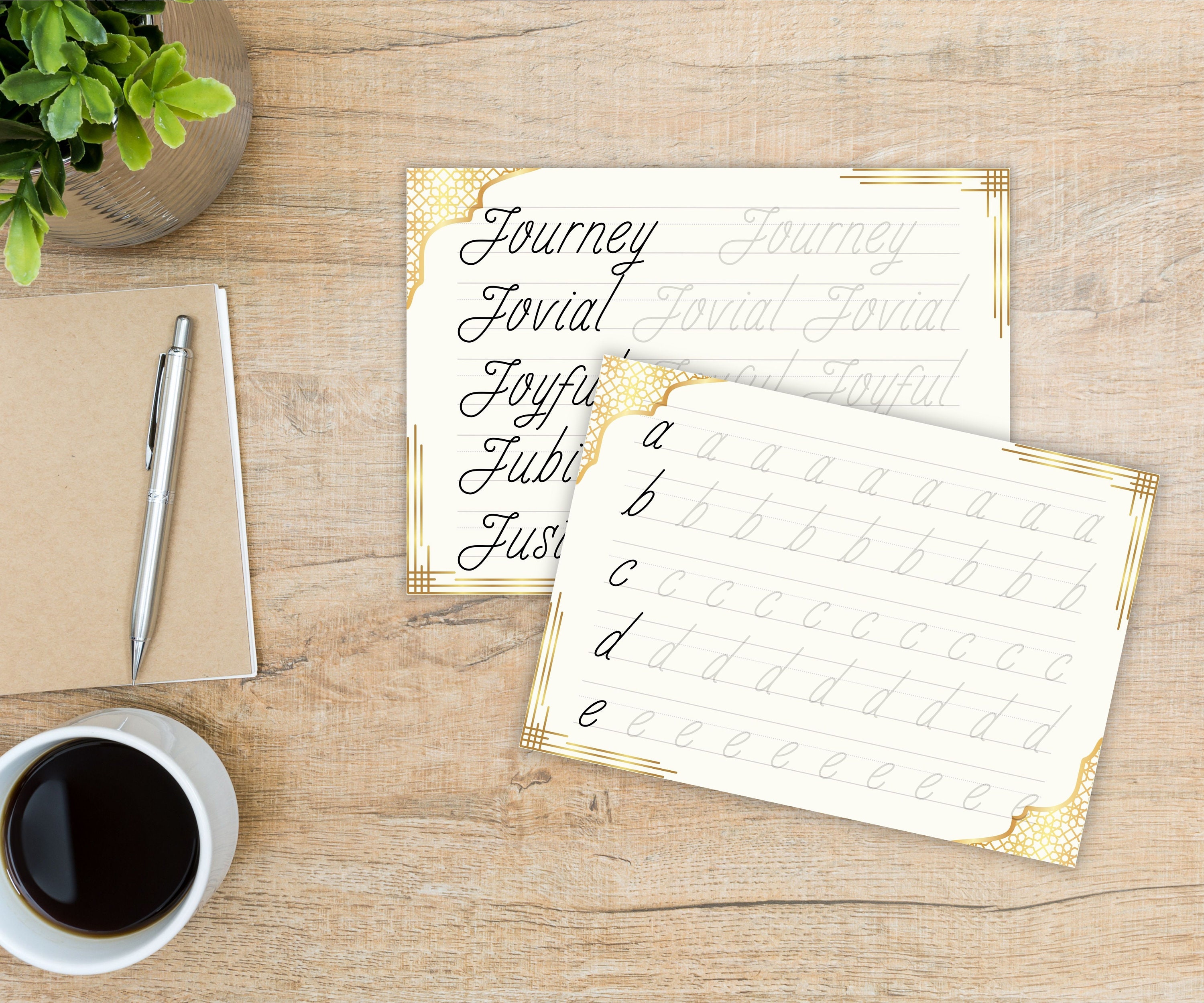 Hand Lettering Practice Set Handwriting Improvement - Etsy