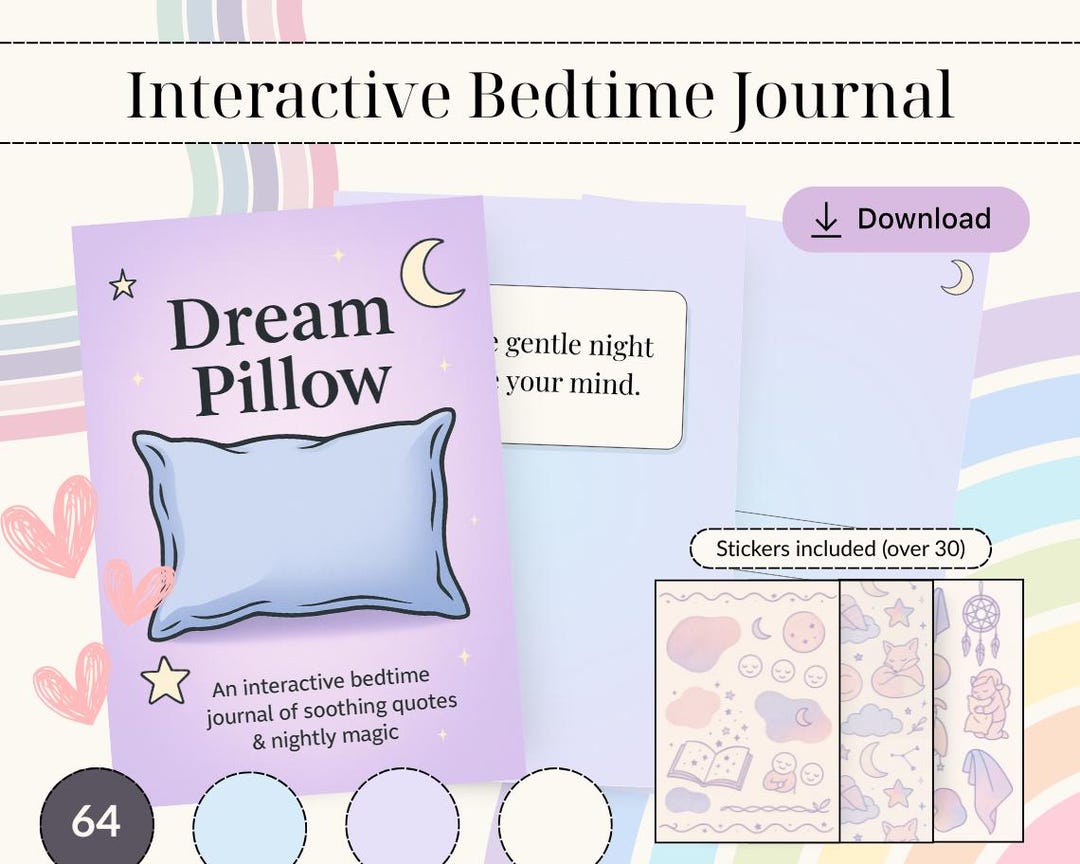Dream Pillow – Interactive Bedtime Journal PDF | 30 Soothing Quotes ...