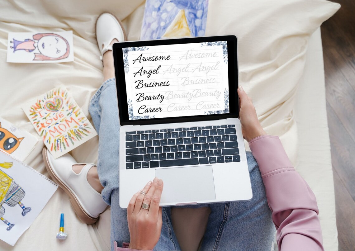 31 Pages of Hand Lettering Practice Digital Calligraphy - Etsy