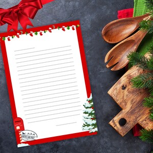 Christmas Hand Lettering Practice Set, Letter to Santa Template ...