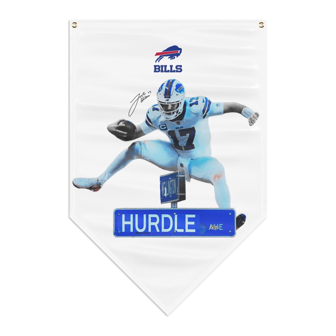 Josh Allen Air Allen Hurdle Ave 17 White Pennant Banner - Etsy